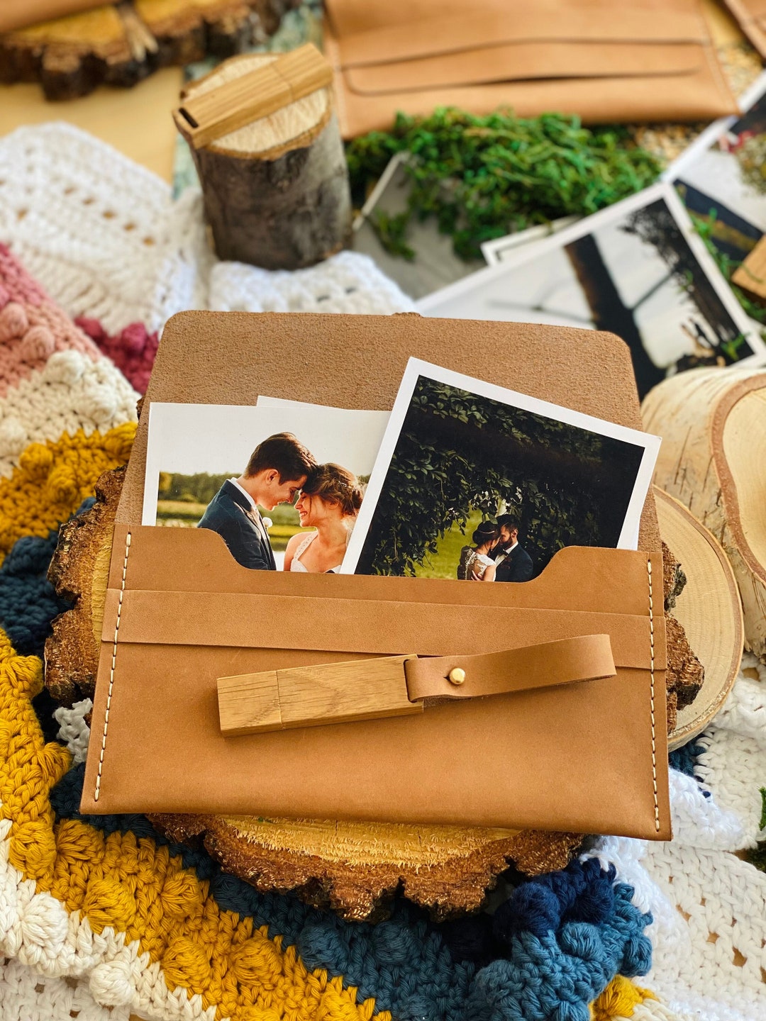 Handmade Leather Photo Envelope: 6x9 Print Packaging, Heirloom Quality ...