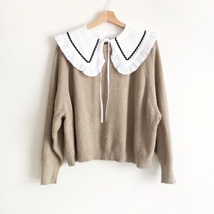 Detachable White Collar, Ric Rac Collar, Frill Collar, Detachable Frill ...