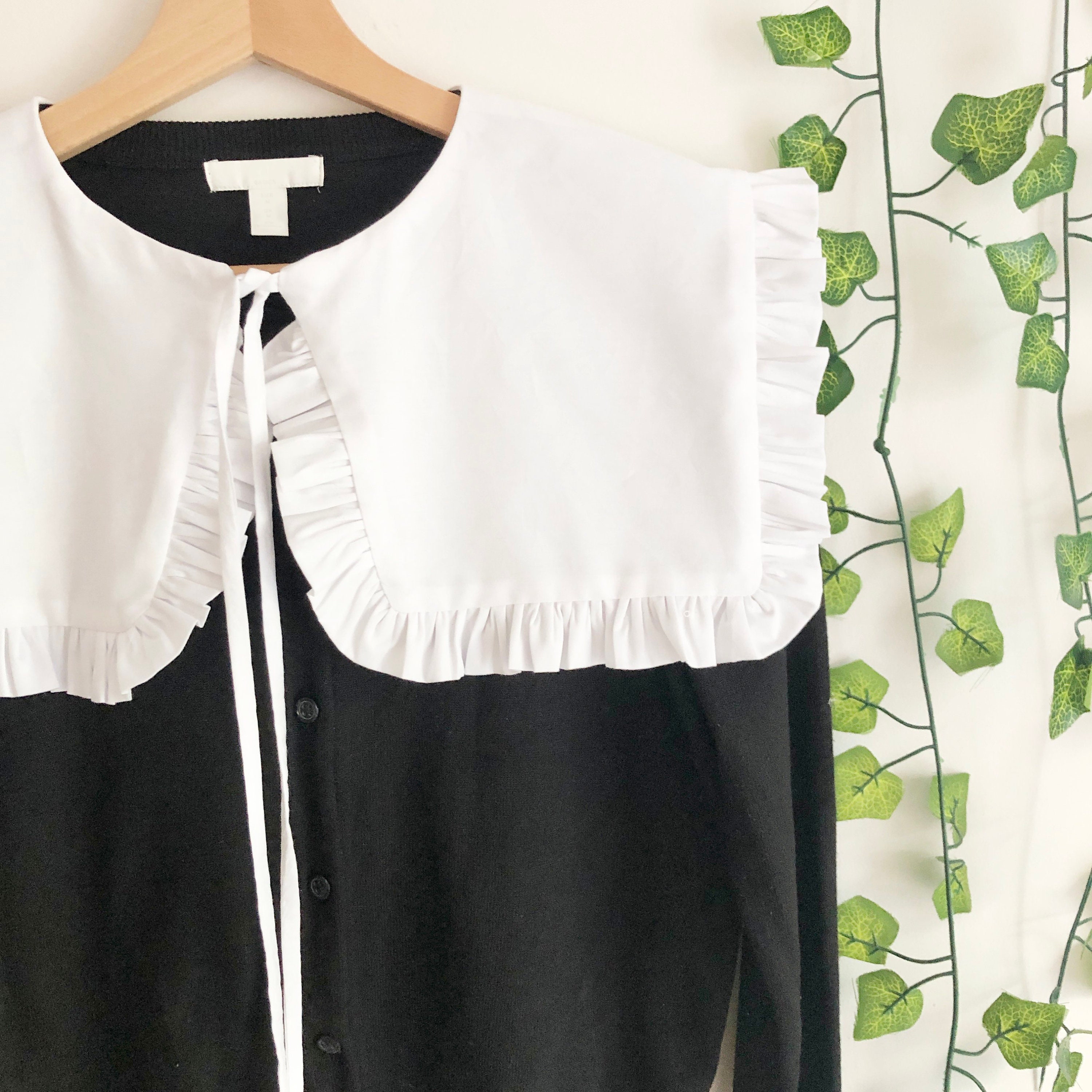 Bow Print Detachable Frill Collar: Cotton Layering Collar - Etsy