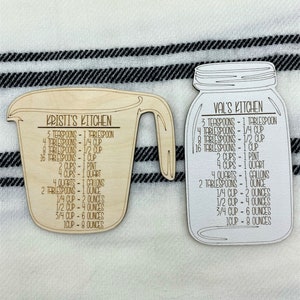 Kitchen Measurement Conversion Magnets, Kitchen Decor, Refrigerator ...