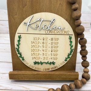 Kitchen Measurement Sign, Kitchen Decor, Conversion Chart, Recipe Cheat ...