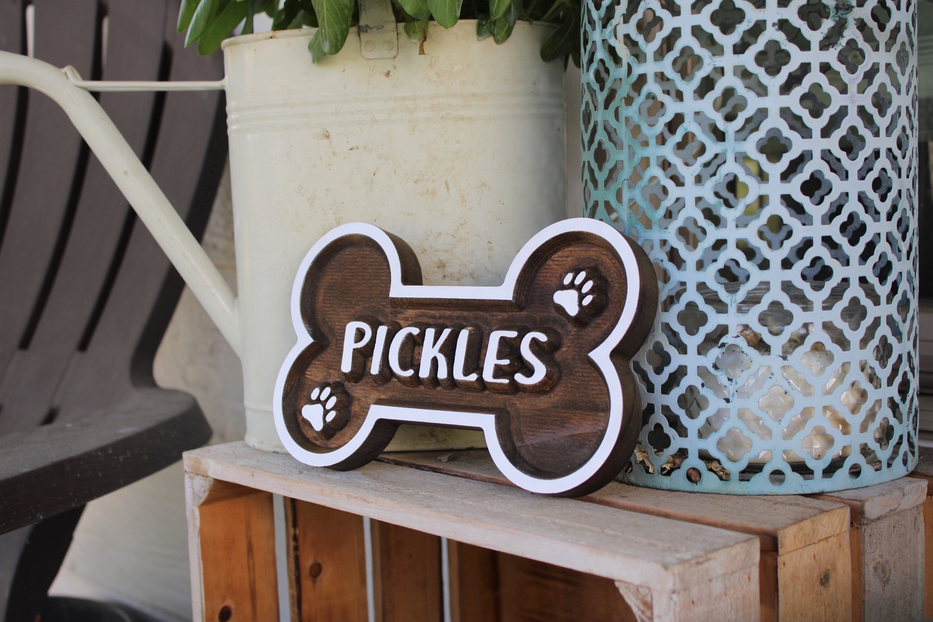 Dog Sign Pet Name Sign Personalized Home Decor Dog | Etsy