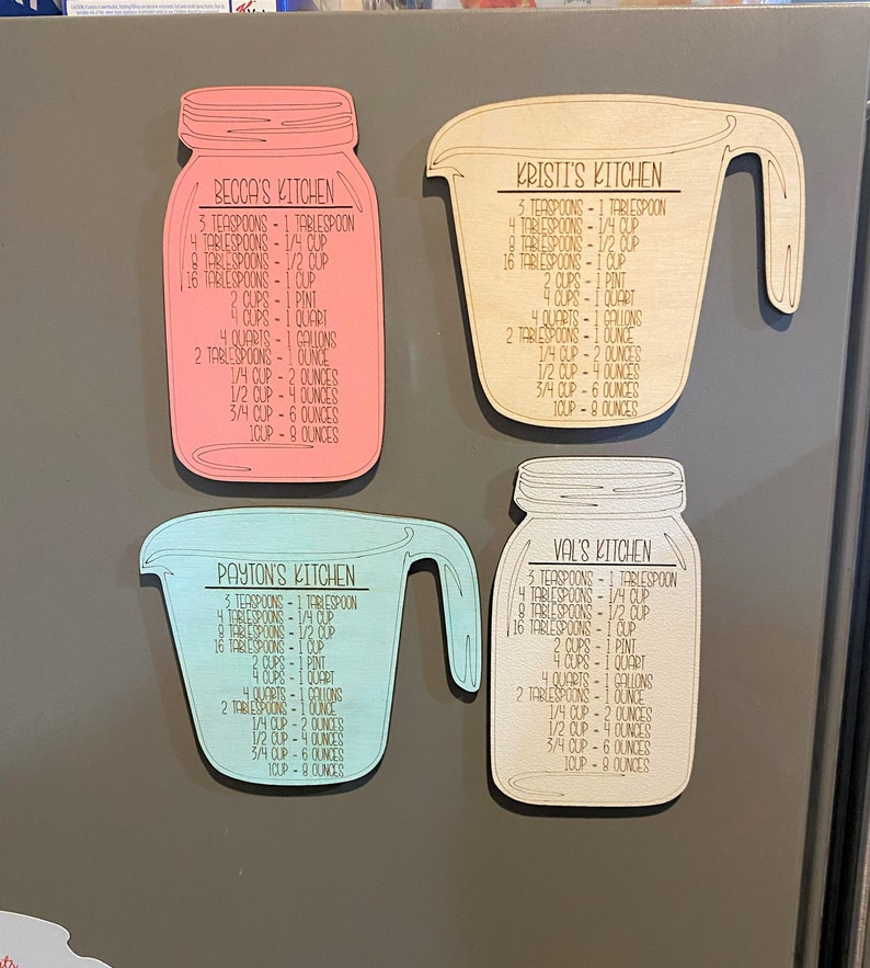 Kitchen Measurement Conversion Magnets Kitchen Decor - Etsy