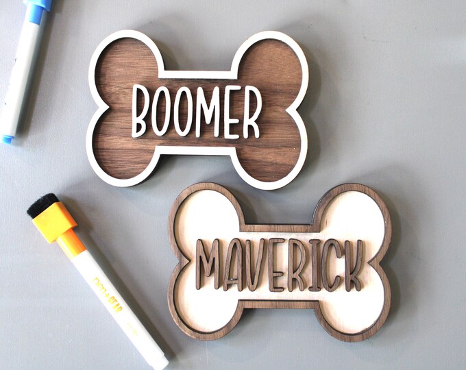 Dog Name Magnet, Personalized Bone Magnet, Pet Memorial, Dog Lover, Dog ...