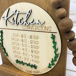 Kitchen Measurement Sign, Kitchen Decor, Conversion Chart, Recipe Cheat ...