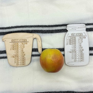 Kitchen Measurement Conversion Magnets, Kitchen Decor, Refrigerator ...