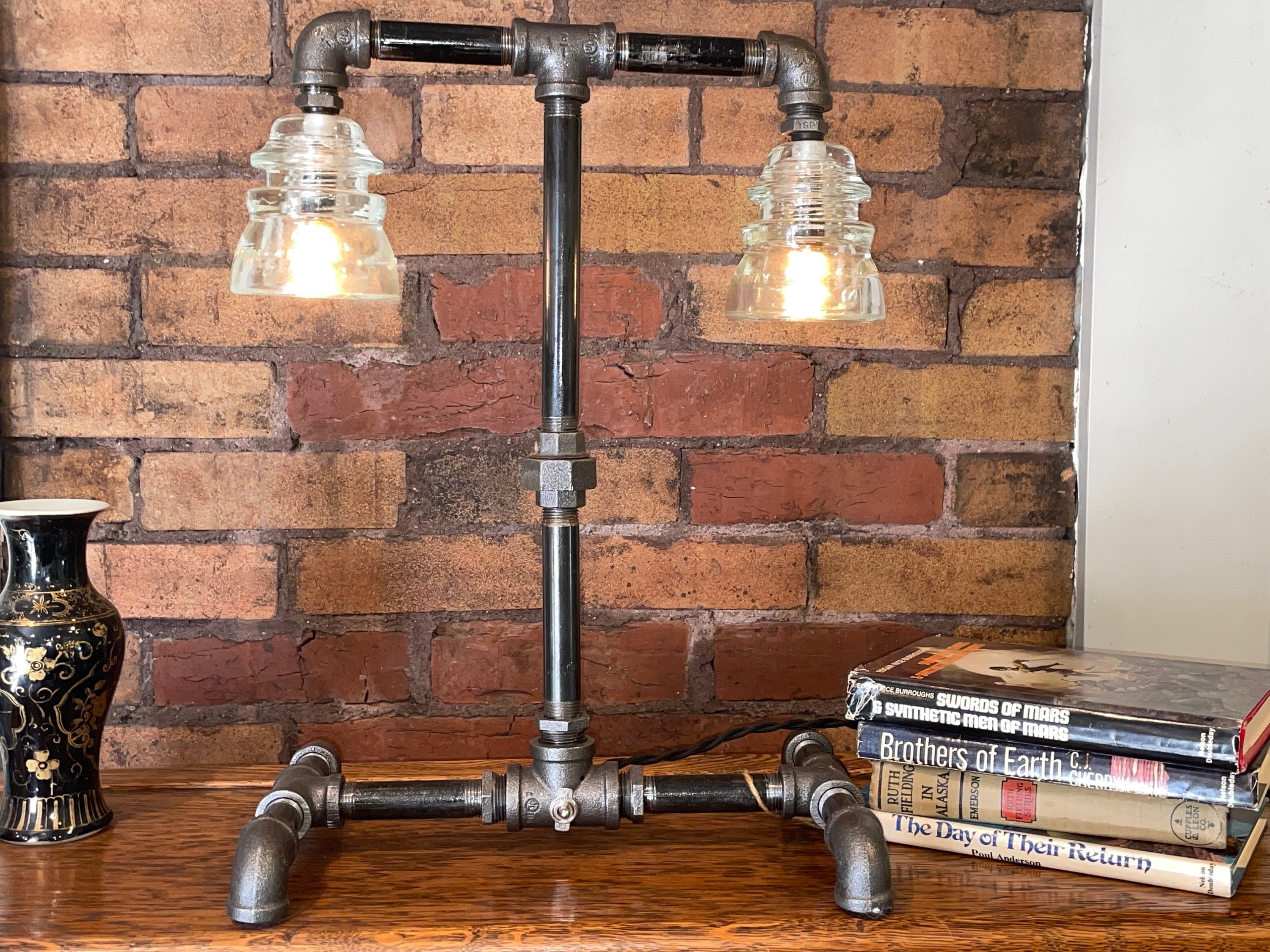 Steampunk Glass Insulator Lamp With Toggle On/off Switch and Edison ...