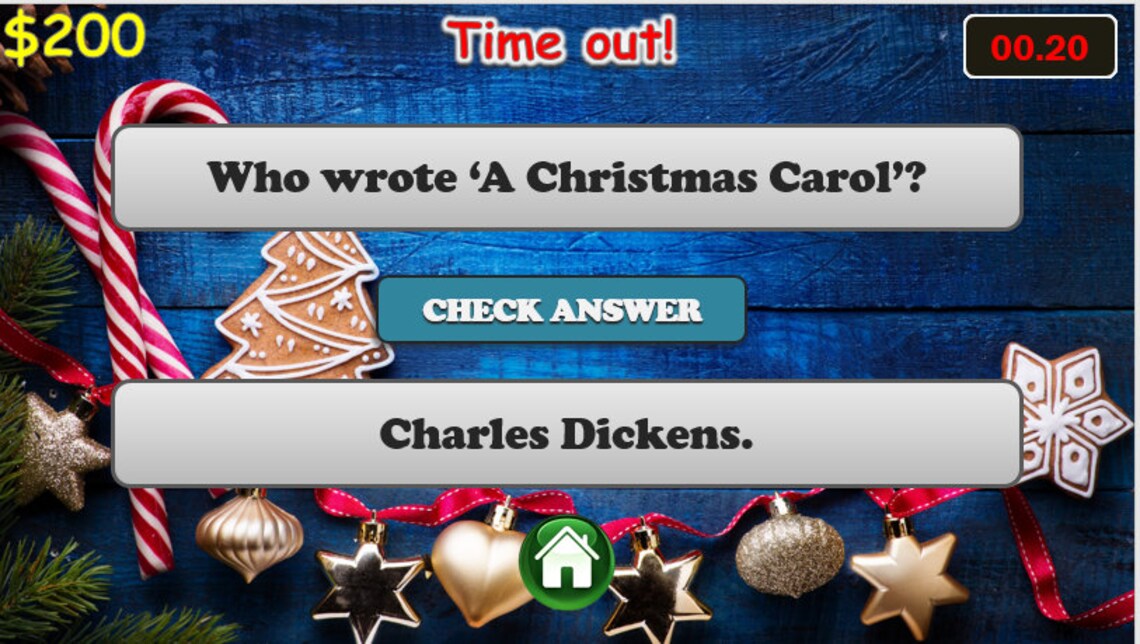 Christmas Jeopardy With Scoreboard Fun Christmas Trivia - Etsy