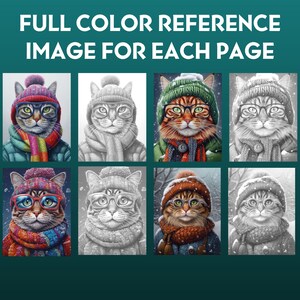 Coloring Pages for Adults Icy Cat Adventure, 40 Printable Coloring Page ...