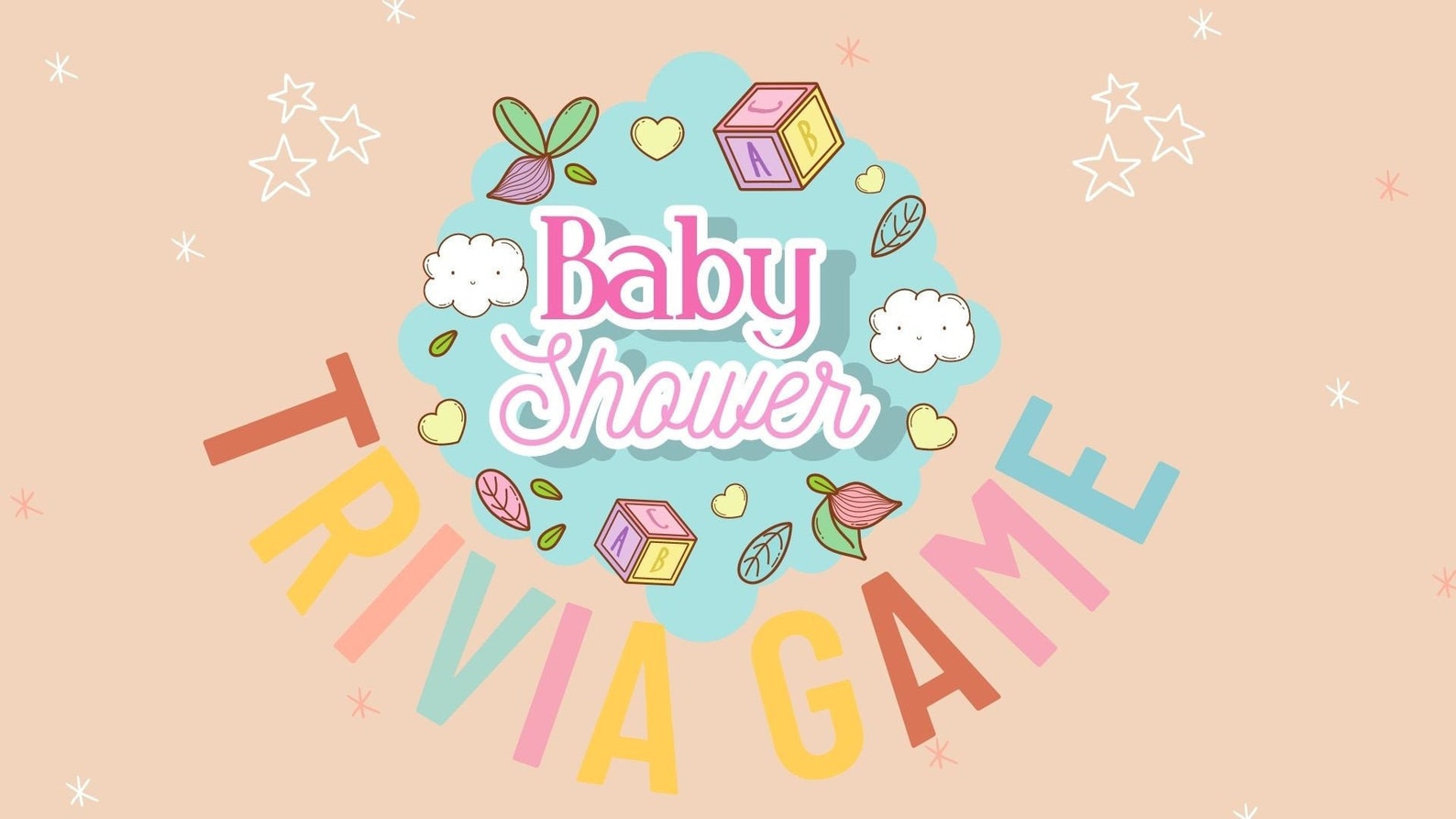 Baby Shower Trivia Game Virtual Baby Shower Virtual Quiz | Etsy