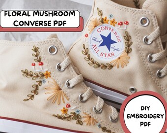Fall Embroidered Converse Pattern PDF DIY Download Shoe Embroidery ...