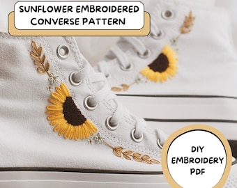 Fall Embroidered Converse Pattern PDF DIY Download Shoe Embroidery ...