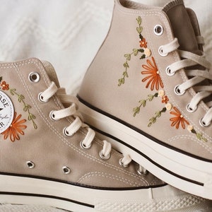 Fall Embroidered Converse Pattern PDF | DIY Download Shoe Embroidery ...