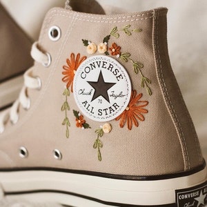 Fall Embroidered Converse Pattern PDF | DIY Download Shoe Embroidery ...