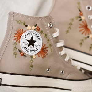 Fall Embroidered Converse Pattern PDF | DIY Download Shoe Embroidery ...