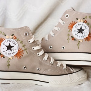 Fall Embroidered Converse Pattern PDF | DIY Download Shoe Embroidery ...