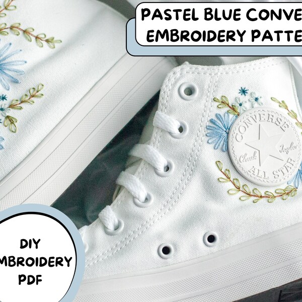 Embroidered Converse - Etsy