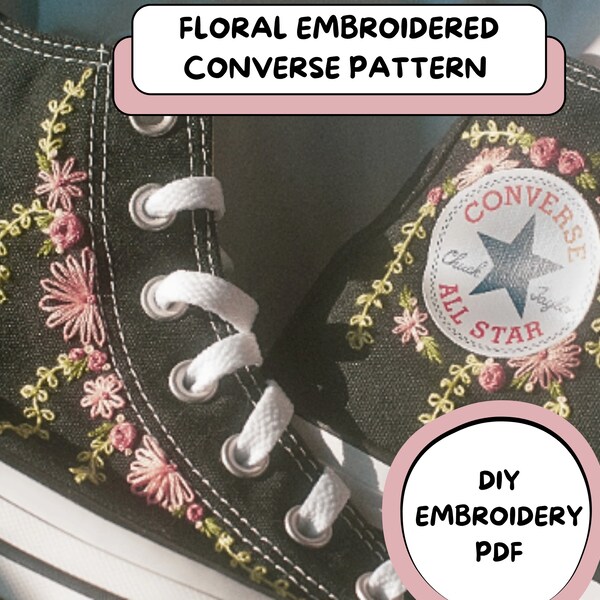 Floral Converse - Etsy