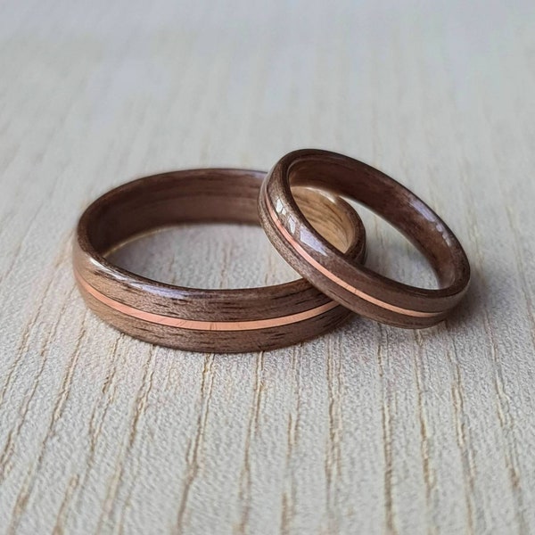 Wood Metal Ring - Etsy