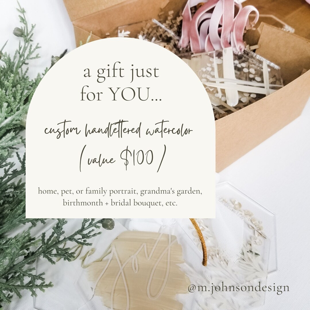 Gift Card, Watercolor Custom, Custom Artwork, Gift - Etsy