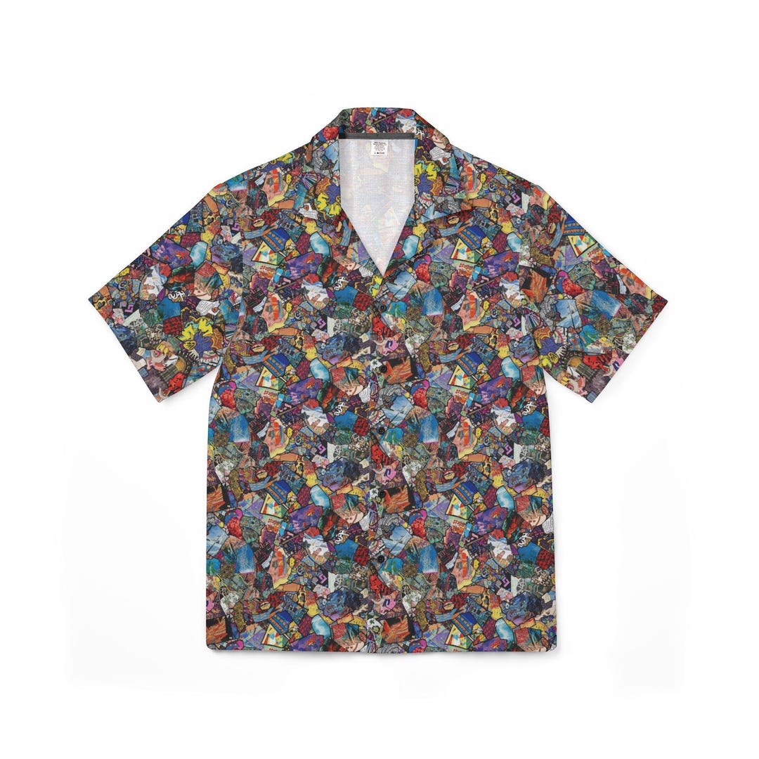 Surrealist Aloha Shirt: Men's Psychocollage Camp Button Down - Etsy