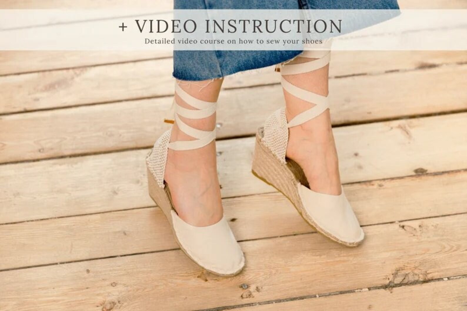 Printable Wedges Pattern and Video Course_diy_download Espadrille ...