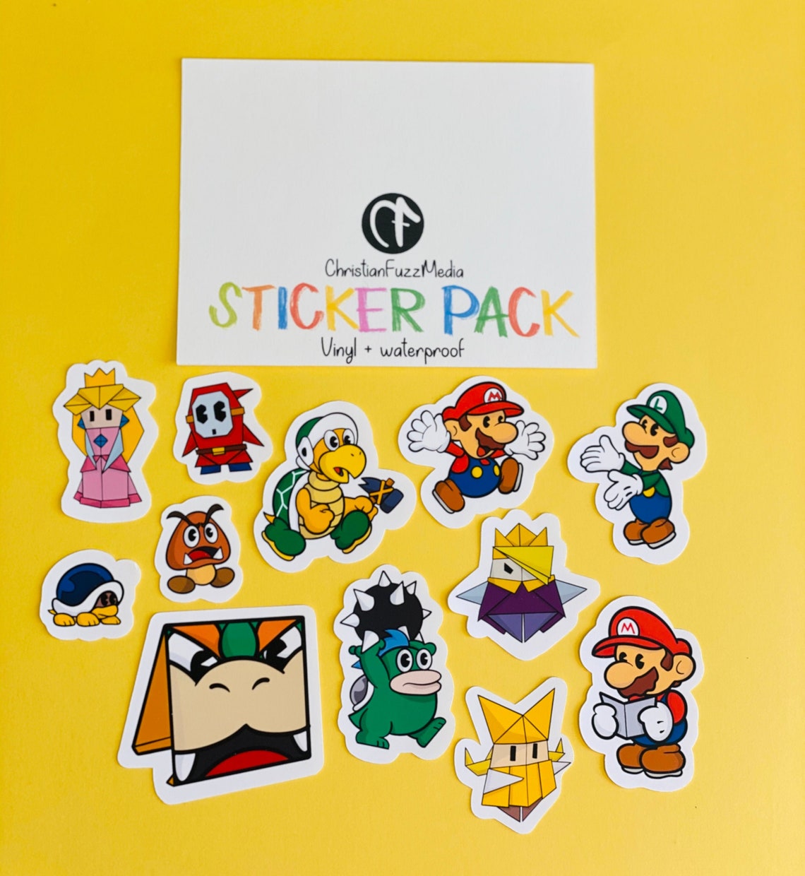 Paper Mario Sticker Pack | Etsy