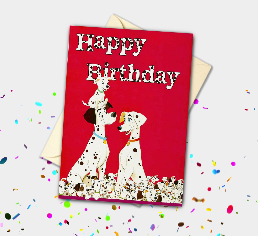 101 Dalmatians Personalised Card - Etsy