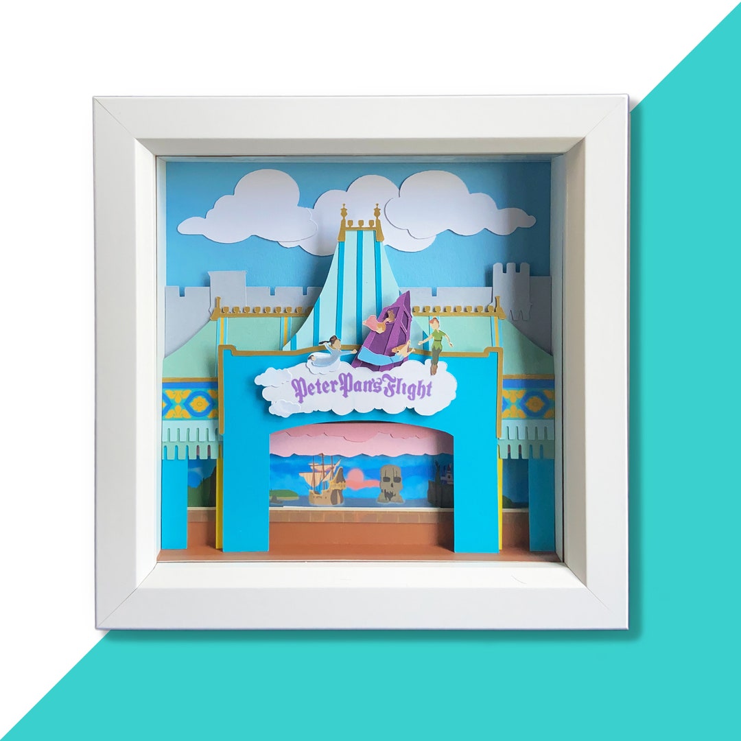 Peter Pan's Flight Ride Handmade Shadow Box Frame - Etsy