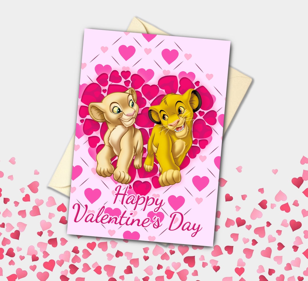Simba & Nala Valentine's Day Card | Celebration, Engagement, Proposal ...