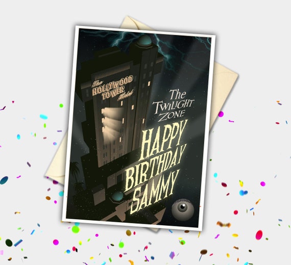 Tower of Terror Personalised Card - Etsy