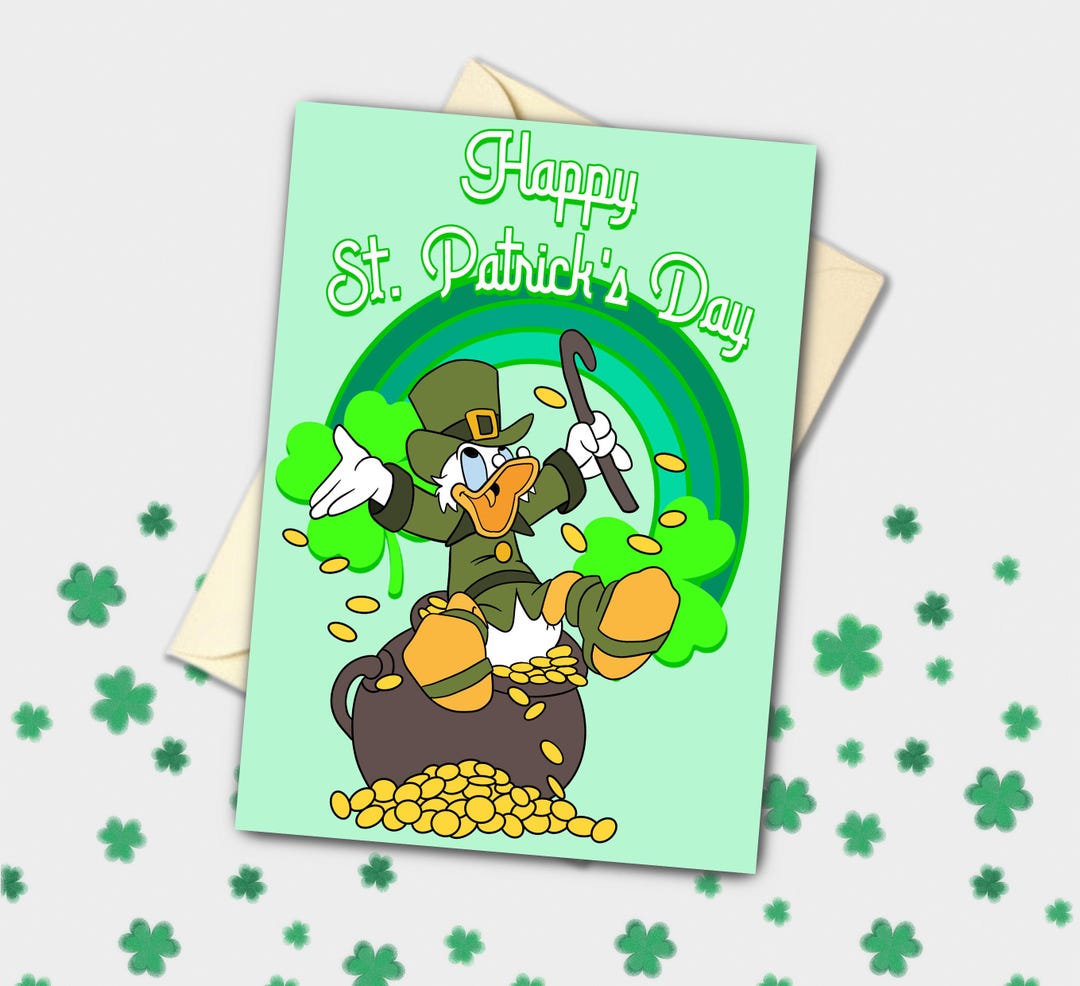 Scrooge Mcduck Personalised St Patrick's Day Card | Holiday ...