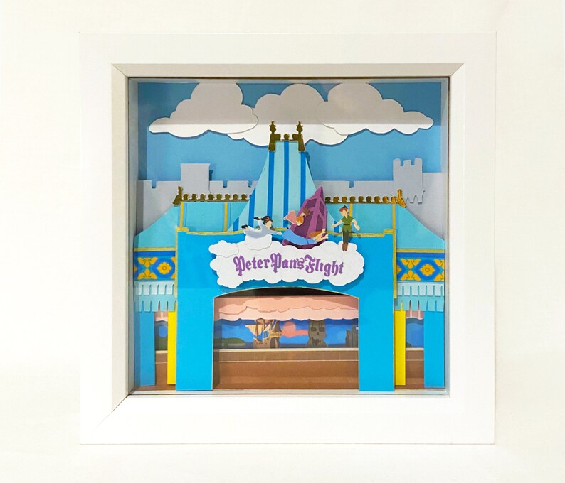 Peter Pan's Flight Ride Handmade Shadow Box Frame - Etsy