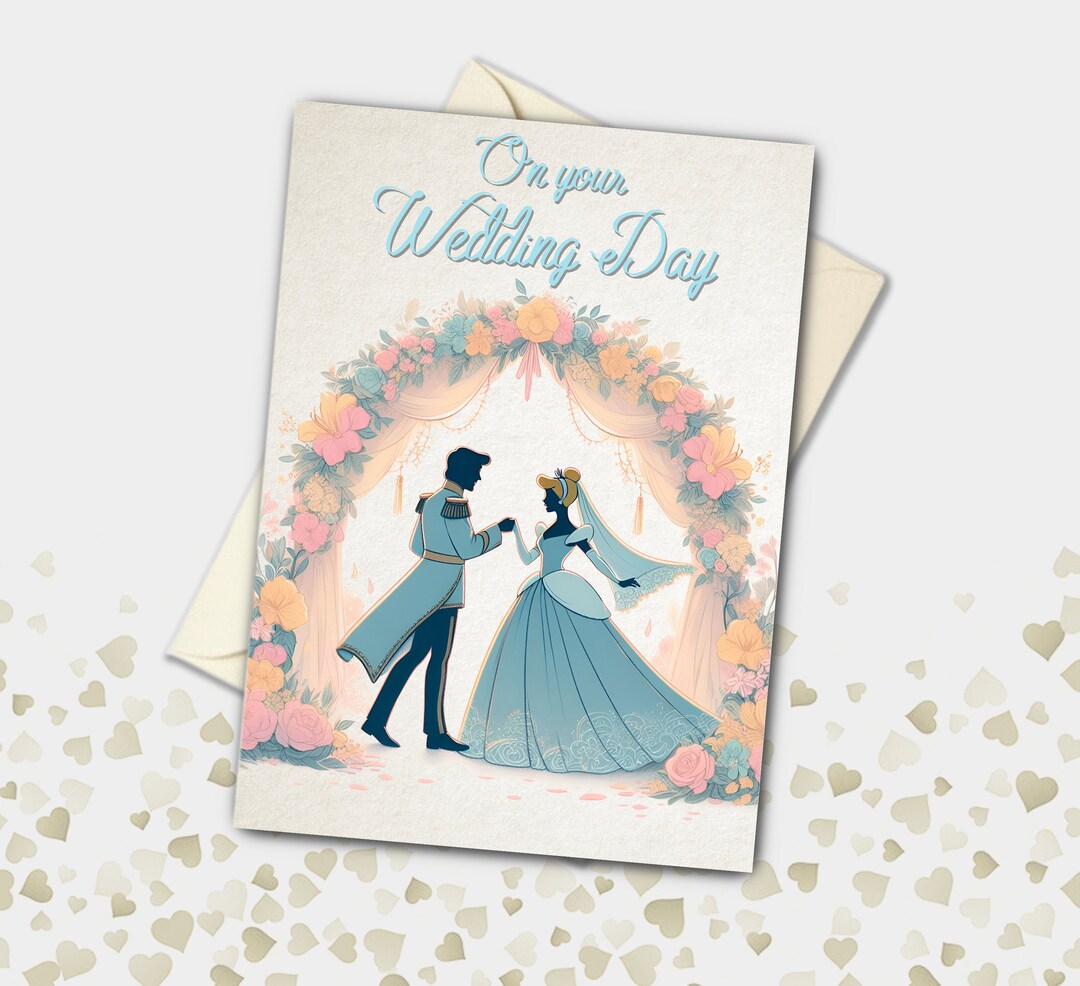Cinderella and Prince Charming Bride and Groom Personalised Wedding ...