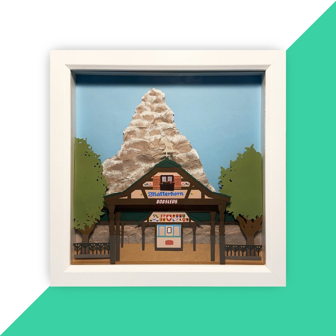 Matterhorn Bobsleds Handmade Shadow Box Frame - Etsy