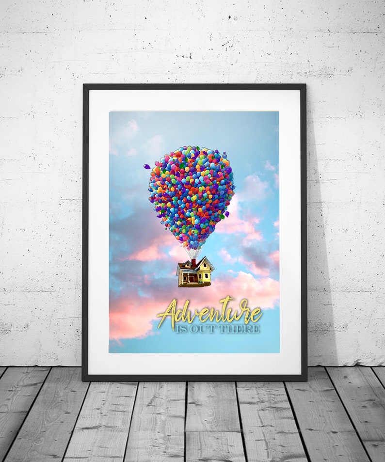 UP 'adventure is Out There' Wall Art Print - Etsy