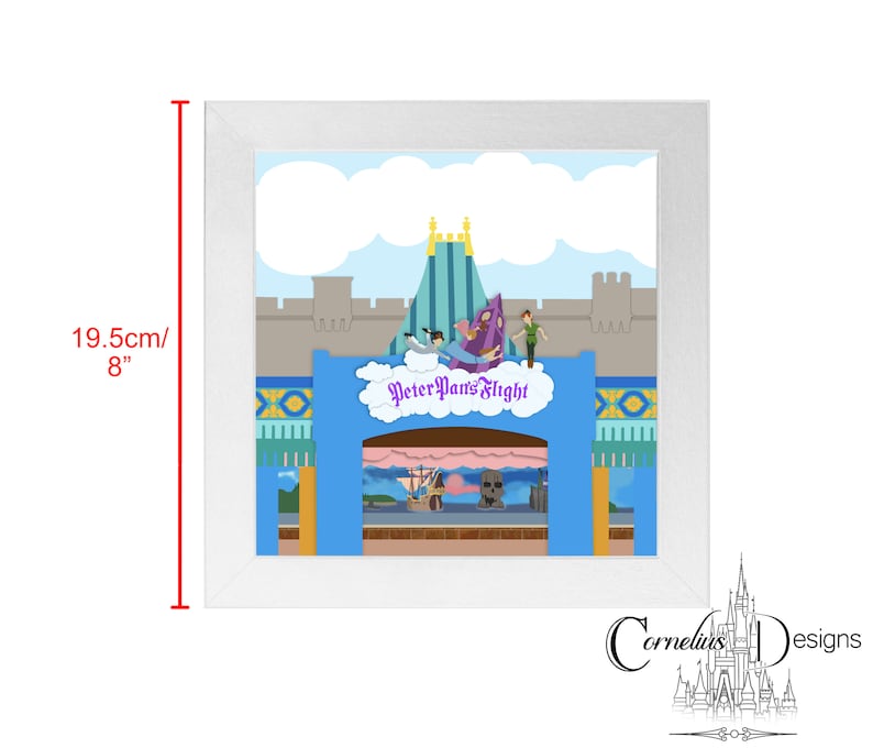 Peter Pan's Flight Ride Handmade Shadow Box Frame - Etsy