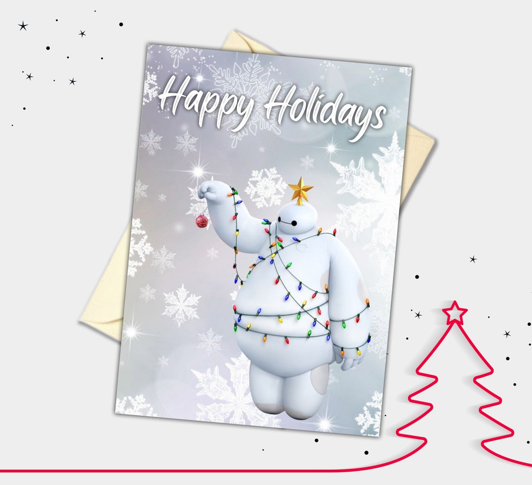 Big Hero 6 Baymax Personalised Christmas Card - Etsy