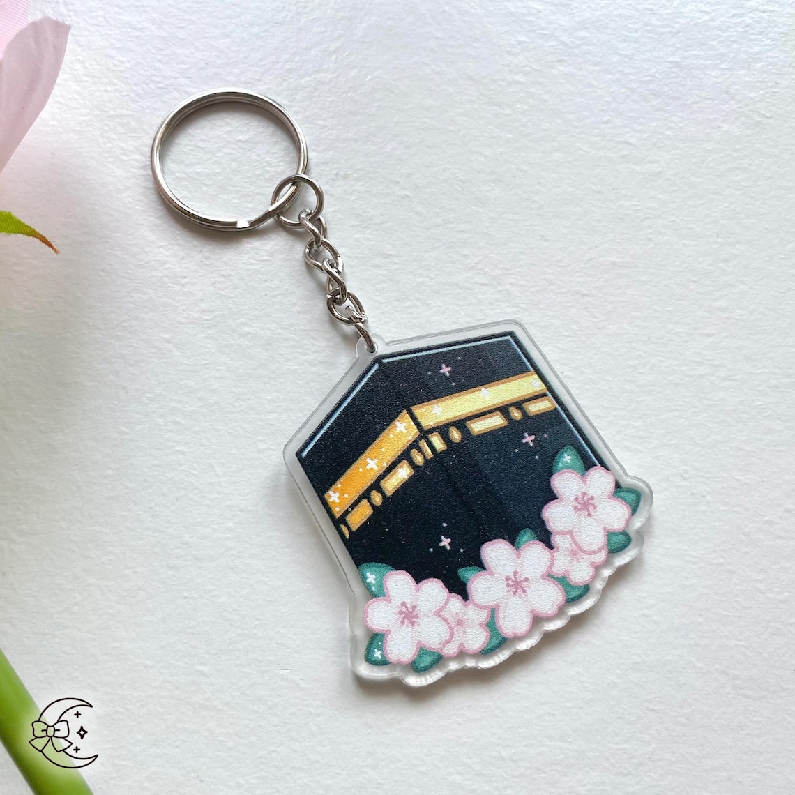Kaaba Flowers Keychain - Eid Al Adha, Hajj, Umrah Mubarak, Makkah ...