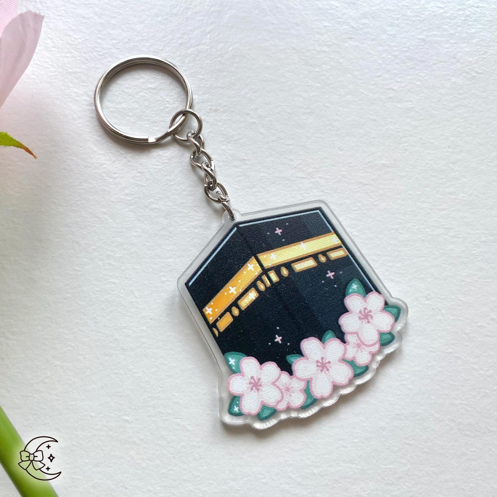 Kaaba Flowers Keychain - Eid Al Adha, Hajj, Umrah Mubarak, Makkah ...