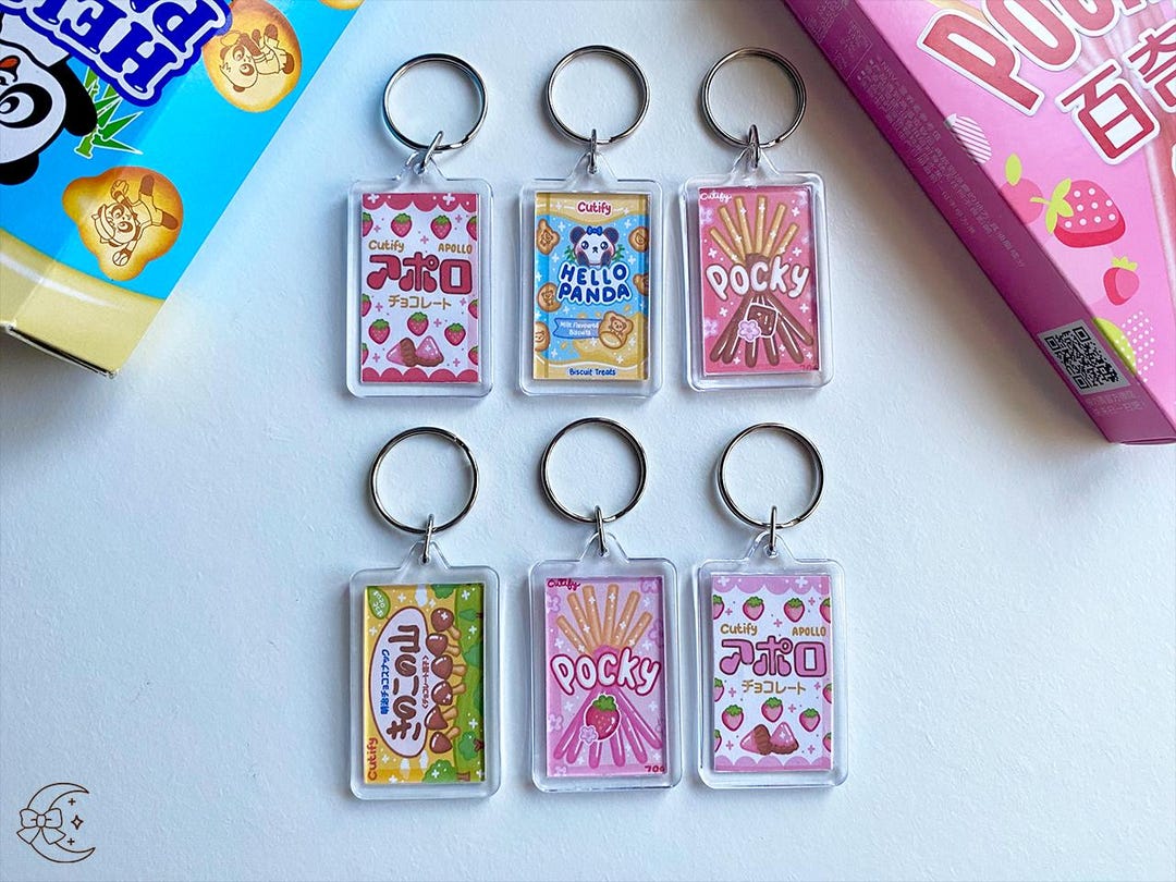 Japanese Snacks Keychains - Cute, Asian Snacks, Kawaii, Japan, Konbini ...