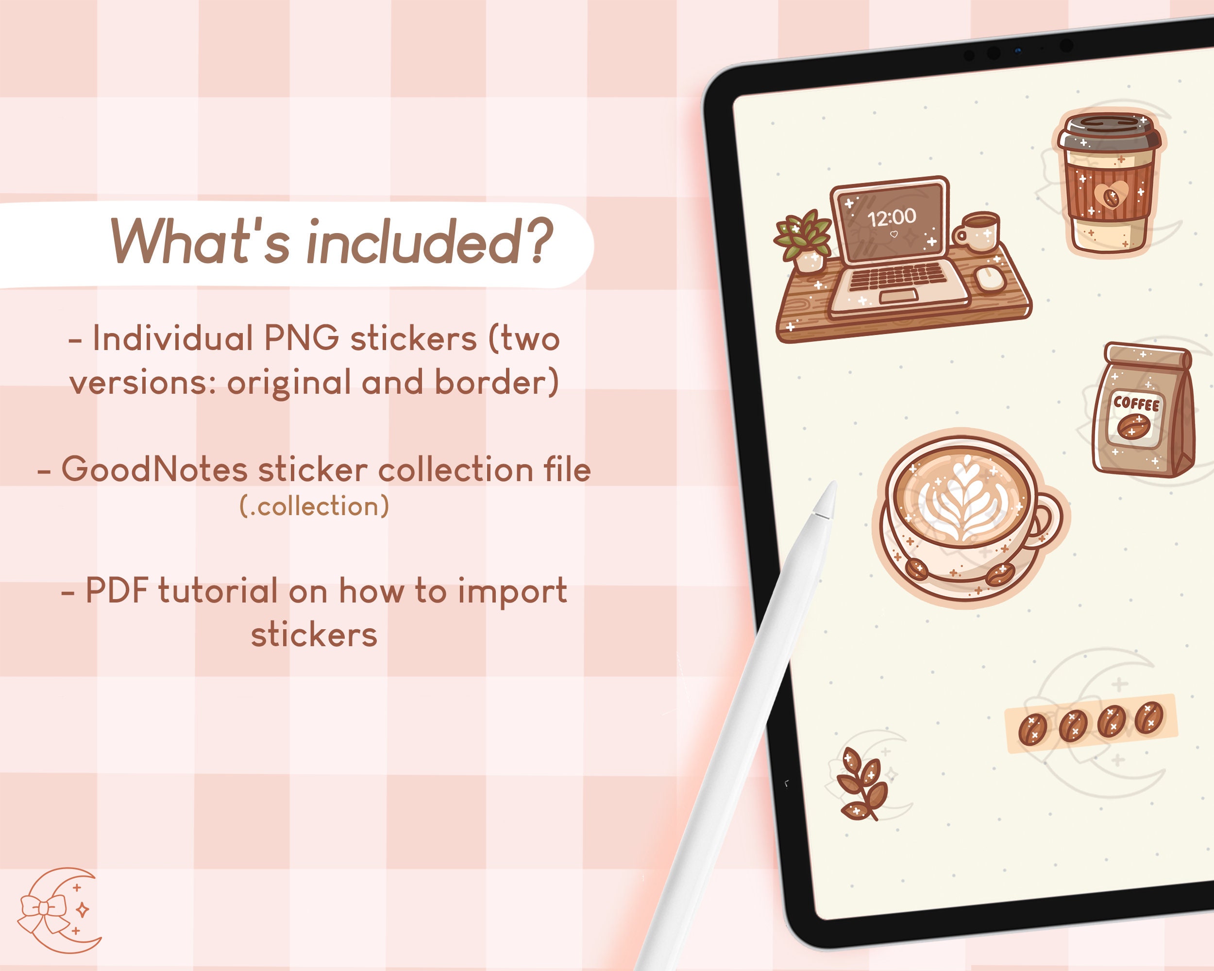 Coffee Break Digital Stickers | Goodnotes, Brown Beige Minimalist ...