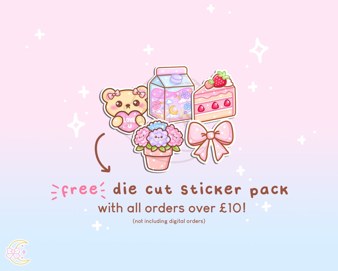 Pink Korean Snacks Sticker Sheet Cute, Asian Snacks, Kawaii, Milk ...