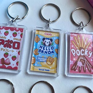 Japanese Snacks Keychains - Cute, Asian Snacks, Kawaii, Japan, Konbini ...