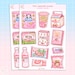 Pink Japanese Snacks Sticker Sheet Cute, Asian Snacks, Kawaii, Japan ...