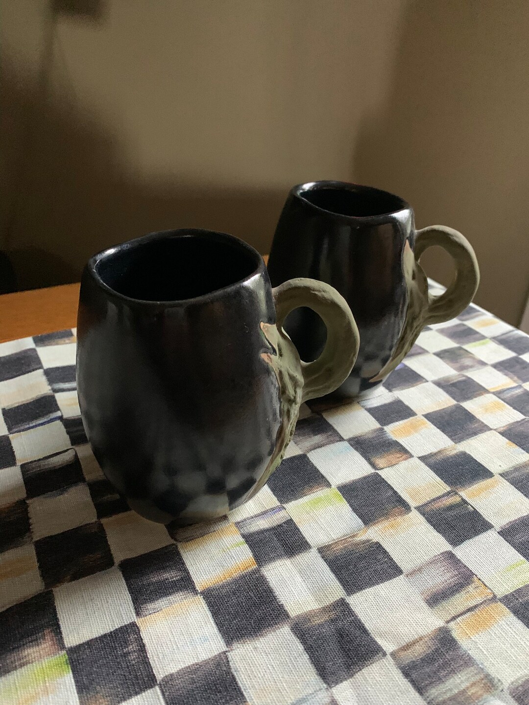 Patricia Garrett Rare Eggplant Mugs - Set - Etsy