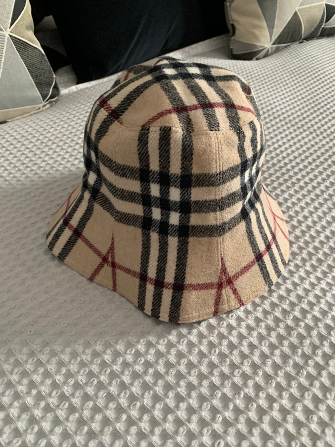 Auth Burberry Wool Bucket Hat - Etsy