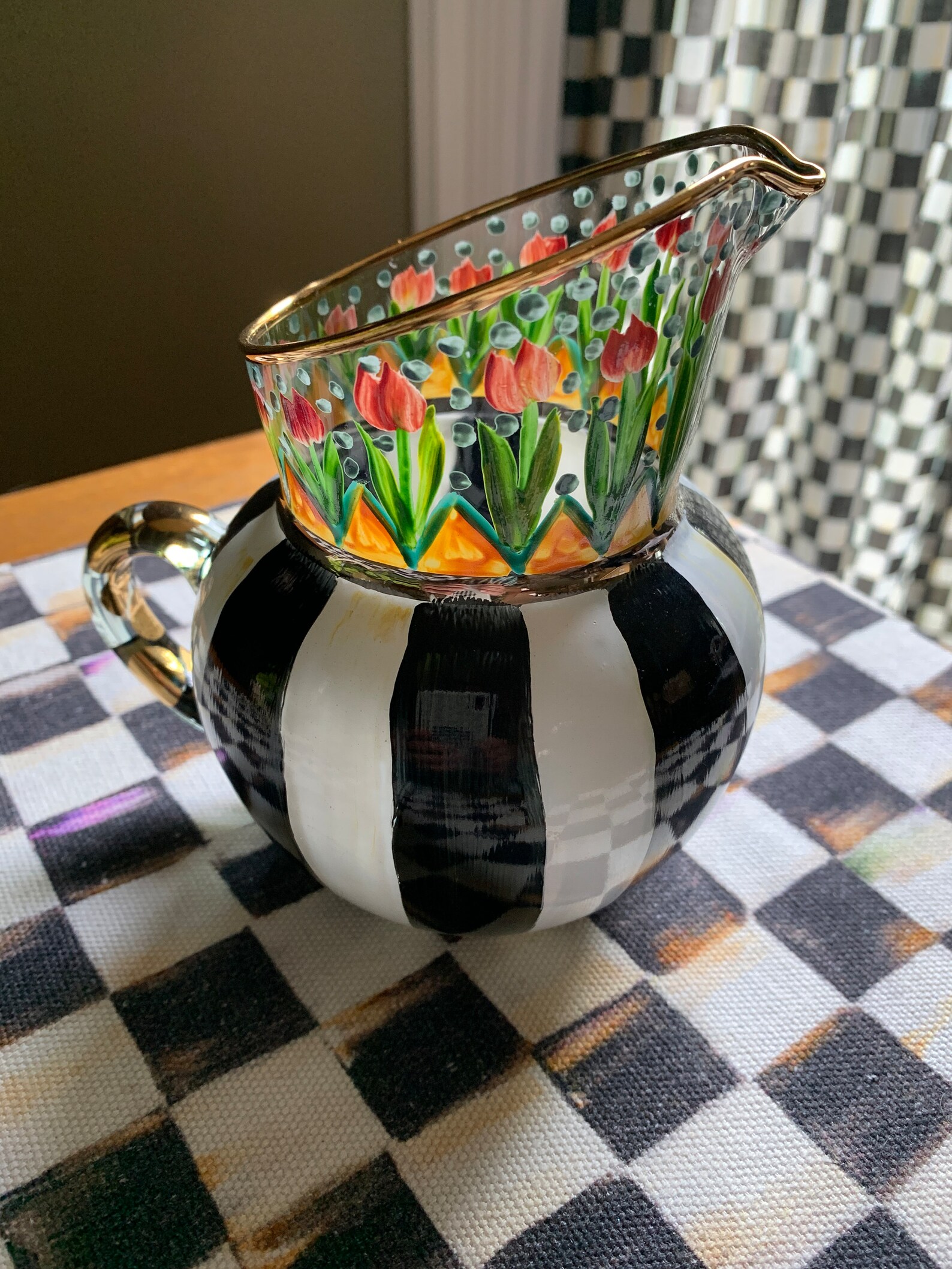 Mackenzie Childs Retired Pitcher - Etsy