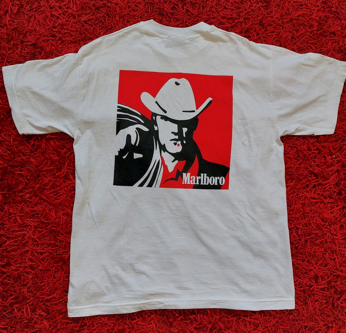 Vintage Marlboro 90s White T-shirt size L | Etsy