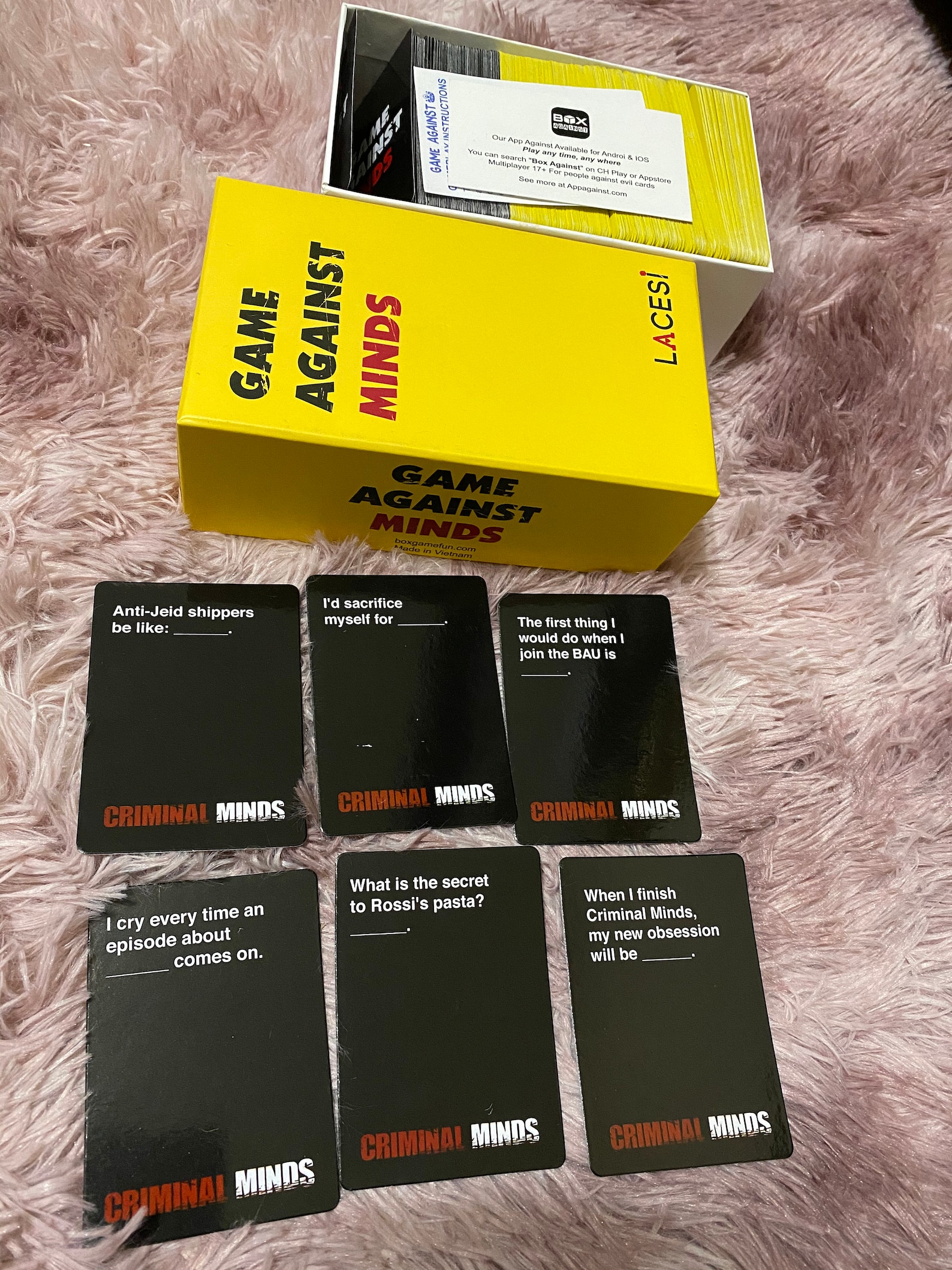 Game Against MINDS - Criminal Minds Card Game the Best Game for BAU ...